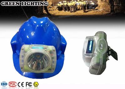 China IP68 5.2Ah Rechargeable LED Headlamp 13000 Lux CREE OLED Display Mining Light for sale