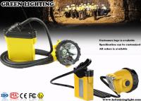 China Corded Mining Cap Lamp 25000Lux 12Ah 4 Lighting Levels 490g Lightweight Headlamp for sale
