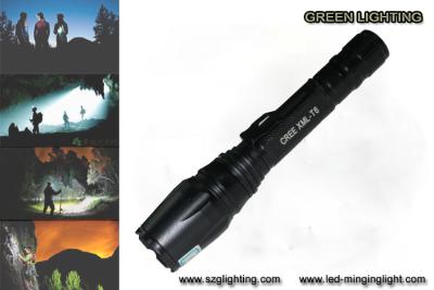 China 10W Rechargeable LED Flashlight 1200 Lumens CREE XML-T6 18650 Battery 800M Range for sale