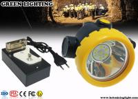China ATEX CE Certified 2200mAh 90Lumen Rechargeable LED Mining Cap Lamp IP68 for sale