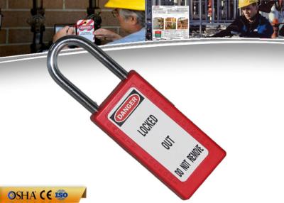 China ZC-G81 Safety Lockout Padlock Long Body Steel Shackle 10 Pin Cylinder Light Weight for sale