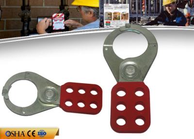China ZC-K21 Economic Steel Lockout Hasp 6 Hooks Prying Resistant ABS Coated Body 25mm Shackle for sale