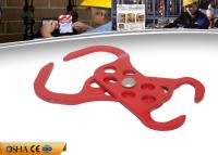China ZC-K62 Steel Safety HASP Double End 45x32mm 117g Plated Red Coating for sale