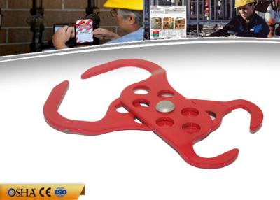 China ZC-K62 Steel Safety HASP Double End 45x32mm 117g Plated Red Coating for sale
