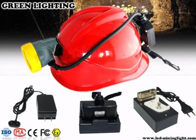 China Semi-Corded Rechargeable LED Mining Headlamp 8000 Lux 1.3W 350mA 5.6Ah for sale