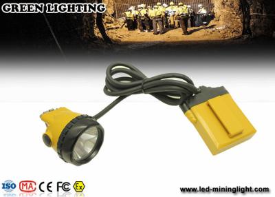 China KL12LM Corded Mining Cap Lamp 25000lux 12Ah Li-ion Battery 4 Lighting Levels for sale