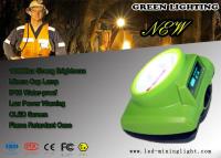 China Green 15000 Lux Cordless Mining Lights , Oled Screen LED Mining head Light for sale