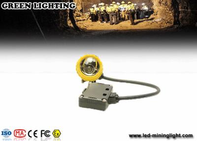 China Yellow Waterproof Underground LED Miners Cap Lamp 376g 6.4Ah IP68 for sale