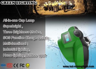 China Oled Display All In One Cree Led Cap Lamp , Super Bright Coal Mining Lights With Sos Purpose for sale