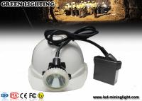 China Rechargeable LED Miner Cap Lamp 6.6Ah Lithium Battery Mining Hard Hat Headlamp 10000 Lux for sale