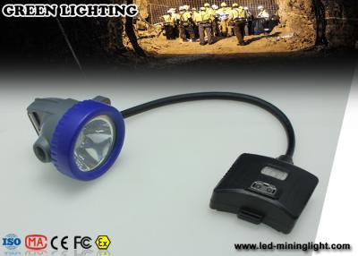 China Ultr Bright CERR LED Semi corded Mining Cap Lights With Low Power Warning Function for sale