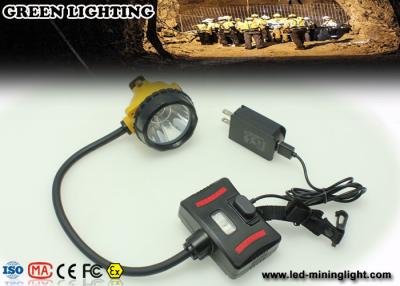 China 28000 Lux Explosion Proof LED Mining Headlamp , IP68 Waterproof miner Cap Lamp for sale