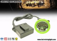 China Green IP67 1500ma Cordless Mining Lights , 650lum Mining Cap Lights Rechargeable for sale