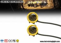 China Yellow Semi Cored Led Cap Lamp Underground Mining 20 Hours Long Working Time for sale
