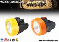 China 2.8Ah Lithium-ion IP68 LED Miners Headlamp for Hard Hats with Movable Steel Hook 3500LUX for sale
