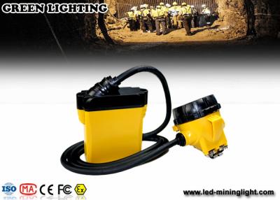 China 25000lux Rechargeable LED Headlamp with Cable , Explosion Proof  Miners Light for Hard Hats for sale