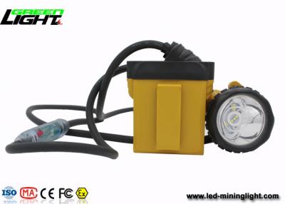 China Explosion Proof LED Mining Cap Light 25000 Lux IP68 Fast Charging 10.4Ah Miner Headlamp for sale