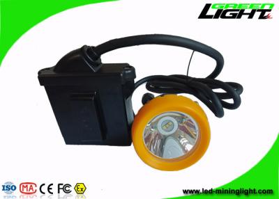 China Rechargeable Cordless Cap Lamp Mining Black Miner Helmet Lamp With Low Power Warning for sale