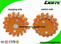 China IP65 Waterproof Rechargeable Amber LED Road Flare 9 Mode Emergency Warning Light 360° Visibility for sale