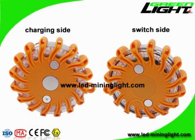 China IP65 Waterproof Rechargeable Amber LED Road Flare 9 Mode Emergency Warning Light 360° Visibility for sale