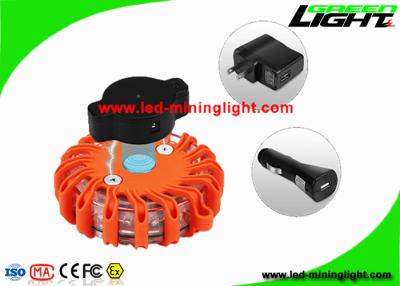 China Magnetic Orange LED Safety Flare Road Flashing Light IP65 15H Emergency Warning for sale