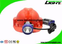 China Shock Resistant Miners Cap Lamp 10000 Lux With Cable 1.4m / 1.6m for sale