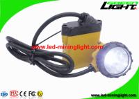 China High Power 3W Hard Hat Headlamp 10.4 Ah SAMSUNG Battery For Mining for sale