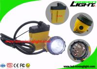 China 25000 Lux  LED Mining Headlamp , 10.4Ah Safety Miners Cap Lamp Explosion Proof for sale