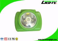 China 13000lux Brightness Miners Cap Lamp Green Cordless 3.7V With PC Shell for sale