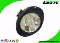 China 10000lux Cordless LED Mining Cap Lamp 143g 2.8Ah Li-ion Battery ATEX Certified for sale