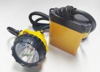 China Rechargeable LED Mining Cap Lamp 10.4Ah 25000lux High Beam Coal Miner Headlamp 3W for sale