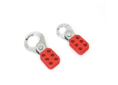 China Stainless Steel Safety Lockout Hasp 6 Holes 9.5mm 25mm 38mm Red for sale