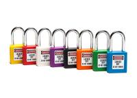 China 38mm Steel Shackle ABS Body Safety Lockout Padlock 110g Custom Logo for sale