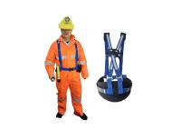 China Polyester Adjustable Mining Safety Waist Belt with Shoulder Straps 38mm Webbing Waist Support for sale