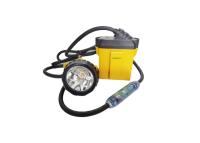 China 25000lux LED Miner Safety Cap Lamp 10.4Ah Rechargeable Samsung Battery with Flashing Warning Light for sale