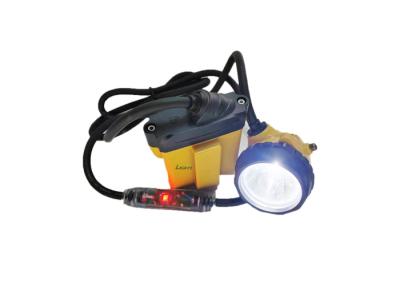 China 10.4Ah Rechargeable Li-ion Battery Miners Helmet Lamp IP68 Waterproof 3W Mining Cap Lamp with SOS Light for sale