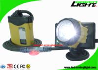 China Rechargeable LED Mining Lamp 28000 Lux IP68 Waterproof Safety Helmet Light with Warning Light for sale