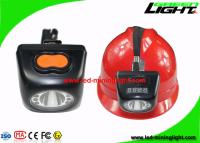 China Black Color Cordless Mining Lights , Miners Cap Lamp With High Beam LCD Screen for sale
