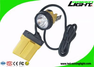 China Corded LED Mining Cap Lamp 25000 Lux IP68 Waterproof 10.4Ah Li-ion Battery for sale
