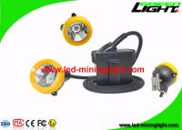 China Rechargeable LED Mining Cap Lamp 10000lux 18h Low Power Warning CE Exi Approved for sale