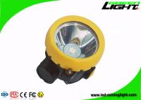 China Cordless LED Mining Cap Lamp 2.2Ah Button Switch Plug-In Charging 3500 Lux for sale