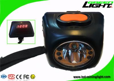 China 5.7Ah 8000lux Led Mining Cap Lamp Waterproof Underground With High Beam LCD Screen for sale