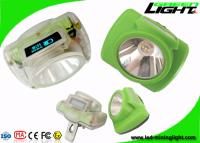 China 13000lux LED Cordless Mining Cap Lamp IP68 Waterproof 6.8Ah USB Charging with OLED Screen for sale