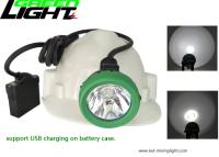 China WISDOM KL4MS Rechargeable LED Mining Cap Lamp 6.6Ah USB Charging 10000lux for sale