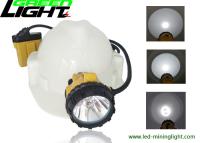 China 25000 Lux Corded Miners Cap Lamp 10.4Ah Aluminum Lighting Cup IP68 Waterproof for sale