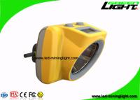 China Energy Saving Cordless Cap Lamp , Mining Hard Hat Lights USB Charger Handy Switch for sale