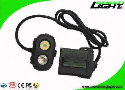 China IP68 Dual Beam LED Mining Cap Lamp High Illumination 10000 Lux Underground Safety Light for sale