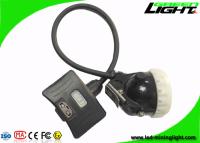 China Black LED Mining Light Safety Underground Cap Lamp 10000lux 5.2Ah Rechargeable for sale