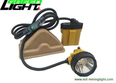 China Rechargeable Mining LED Corded Cap Lamp 10.4Ah Samsung Battery 25000lux High Beam for sale