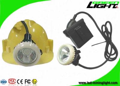 China High Beam Corded Cree LED Mining Light Headlamp 10000lux 6.6Ah Battery Capacity for sale